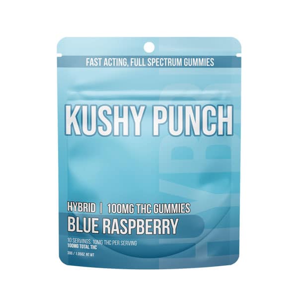 Gummies | Blue Raspberry | Hybrid | 10pk | Kushy Punch | Delivery ...
